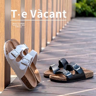 Cina Sogliola molle all'aperto del PVC dell'OEM Cork Women Sandals With in vendita
