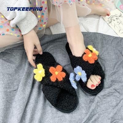 Cina pantofola molle di progettazione della pelliccia del Faux della donna 1D0017 in vendita