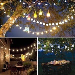 solar patio lights, solar fairy lights