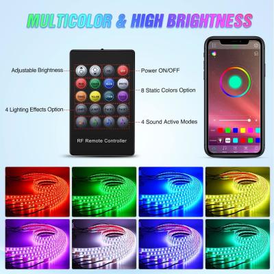 China 6Pcs Car Underglow digital strip light Multi Color DIY Sound Active Function Music Mode with APP Control Remote Control for sale