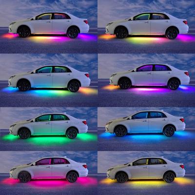 China 6Pcs Car Underglow digital strip light Multi Color DIY Sound Active Function Music Mode with APP Control Remote Control for sale