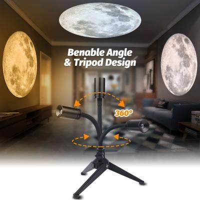 China USB Charging Moon Lamp with 3 Lighting Color  Angle Bendable Brightness Adjustable Moon Atmosphere Projector night light for sale