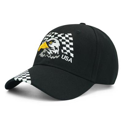 China USA Gorras Solid Color Sports Baseball Cap JOINT Casual Trucker Hat Black Vintage Racing Embroidery Eagle Cap For Men for sale