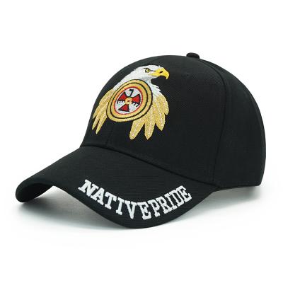 China Plain Men Trucker Hat Letter Snapback Eagle Caps Adjustable Solid Color Black Dad Hat Embroidery Casual Baseball Cap for sale