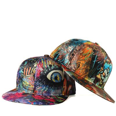 China JOINT Wholesale Custom Logo 3D Graffiti Hat Running Adjustable Polyester Hat Baseball Cap for sale