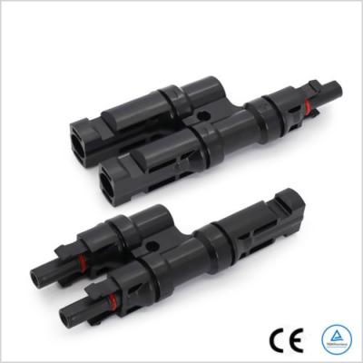 China Corrosion Resistant Solar Panel Branch Connector , IP67 MC4 T Connector for sale