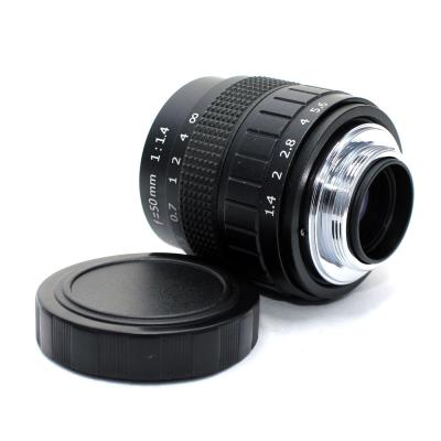 Cina Iride del manuale del supporto F/1.4 di lunghezza focale C della lente 50mm di visione artificiale dell'intelaiatura della lega in vendita