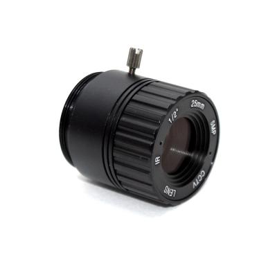 Cina 25mm 5MP lenses Manual 1/2 Iris CS Mount CCTV Camera Lens for HD Camera ip camera in vendita