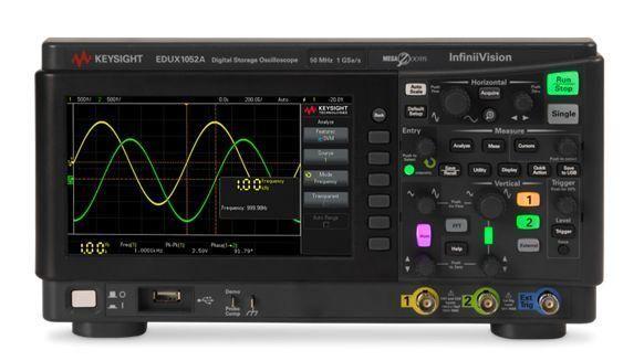 Edux1052A Oscilloscope: 50 MHz, 2 Analog Channels