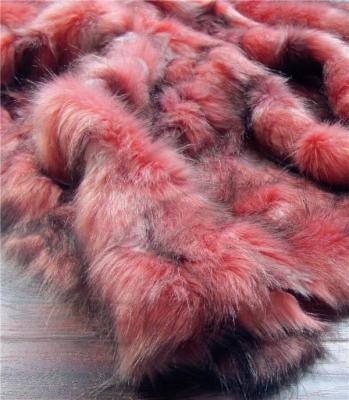 China Patchwork jacquard faux fur fabric for sale