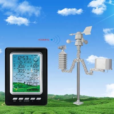 China 10 Inch WiFi Wireless Weather Station Professional 7 In 1 With Outdoor Solar Panel for sale