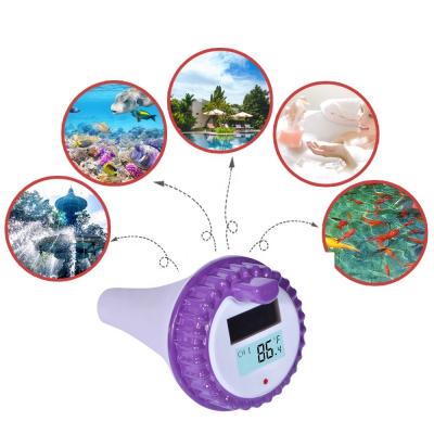 China WT0224 Termômetro de piscina flutuante impermeável com energia solar e faixa de temperatura de 0 a 60 ° C à venda