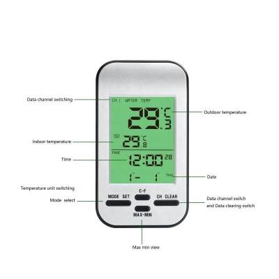 China Custom Wireless Swimming Pool Thermometer Floating Waterproof Digital Thermometer For Outdoor for sale