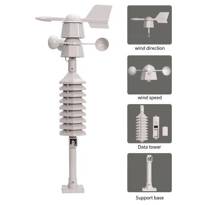 China Wireless Outdoor Smart Weather Station Windrichtung Windgeschwindigkeit Temperatur und Luftfeuchtigkeit zu verkaufen