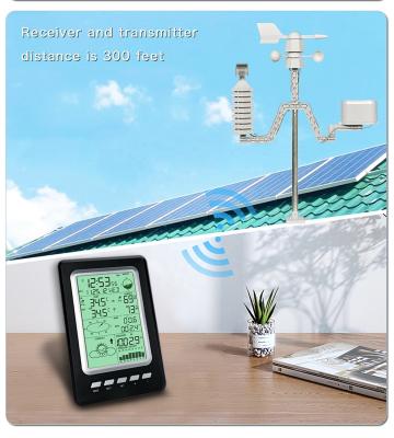 China Outdoor Weather Station With Wireless PC Terminal Temperature Humidity Wind Rain Solar for sale