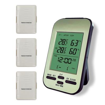Cina Home Multi-room LCD Screen Sensore di temperatura e umidità wireless con allarme in vendita