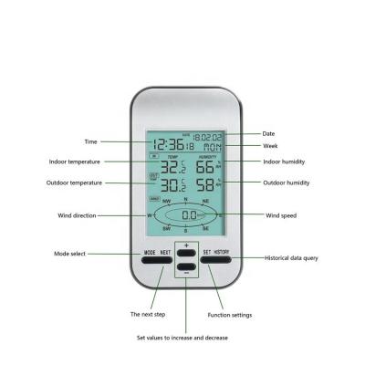 Cina Intervallo di temperatura interna 0-60 °C Stazione meteorologica digitale wireless per letture precise in vendita