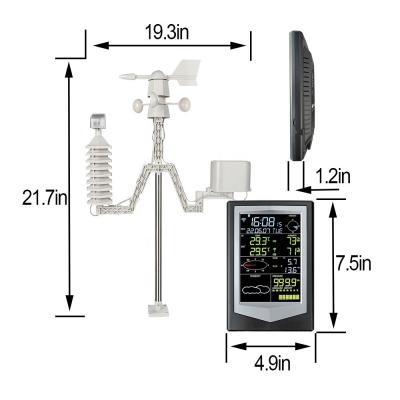 China Outdoor Temperature Range -40 To 60 ° C Radio WIFI Weather Station With Color Display for sale