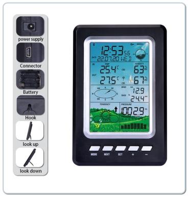 China Wireless Weather Station With Color Screen Display And ±1.0°C Temperature Accuracy for sale