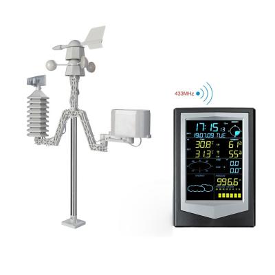 China Multifunctional Color Screen Outdoor Wireless Sensor Weather Station With Touch Backlight for sale