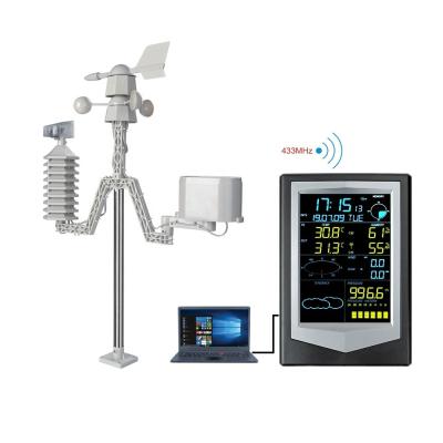 China Multifunctional Color Screen Outdoor Wireless Sensor Weather Station With Touch Backlight for sale