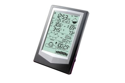 China Black And Silver Definition Wireless Weather Station With ±1.0°C Temperature Accuracy for sale