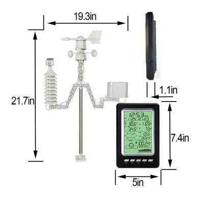 Cina Stazione meteorologica esterna wireless con velocità del vento da 0 a 50 m/s e peso di 1,8 kg in vendita