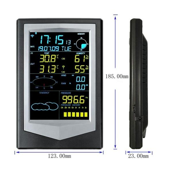 Quality Wireless Weather Station With Rain Gauge Temperature Humidity Forecast And Wind Gauge for sale