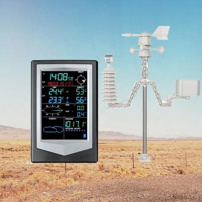 China Wireless Weather Station With Rain Gauge Temperature Humidity Forecast And Wind Gauge for sale