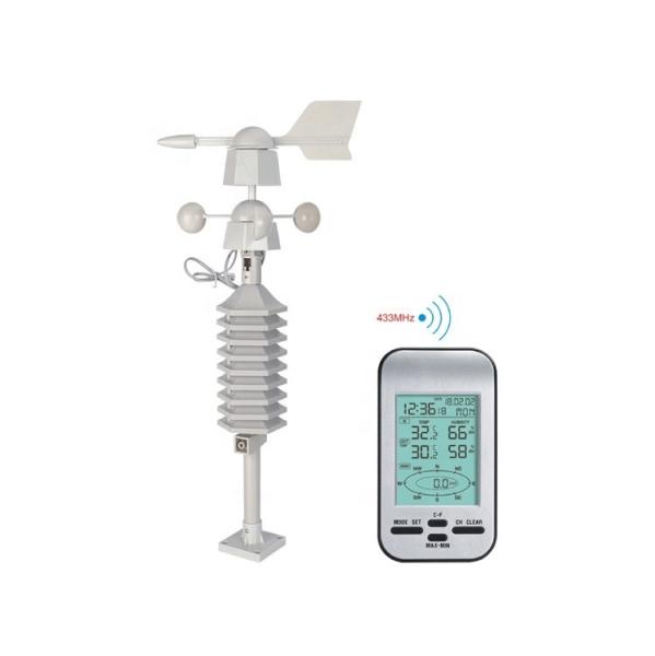 Quality 433mhz Professional Weather Station For Wind Direction Speed Temperature And for sale