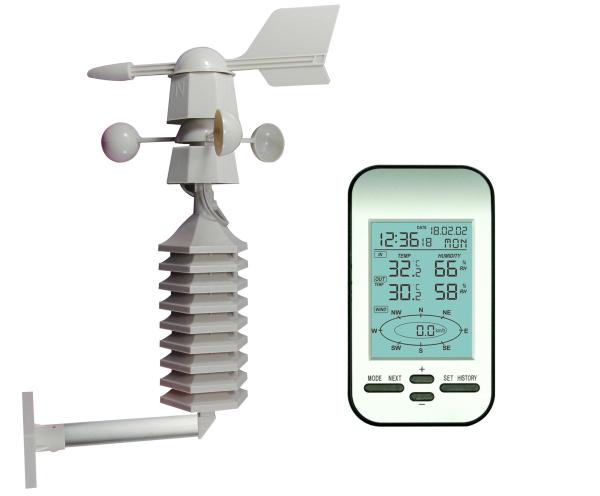 Quality Remote Monitoring Temperature digital weather station With Wind Speed Direction for sale