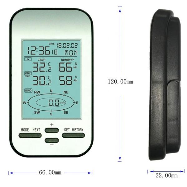 Quality Remote Monitoring Temperature digital weather station With Wind Speed Direction for sale