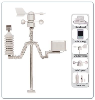 China Outdoor WiFi Meteorological Station With Multi-Function Rain And Humidity Measurement for sale