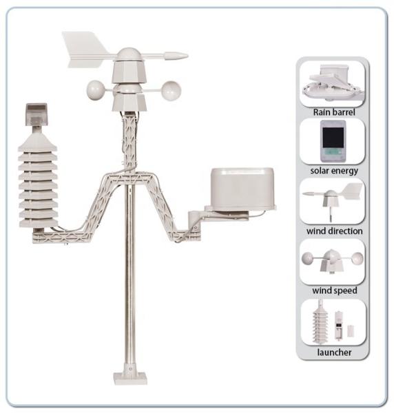 Quality 20% To 90% Humidity Range Solar Weather Station With Temperature And Rainfall for sale