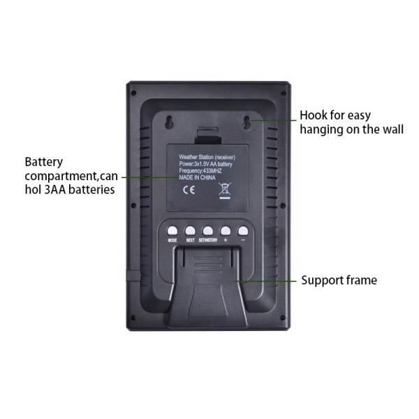 Quality 20% To 90% Humidity Range Solar Weather Station With Temperature And Rainfall for sale