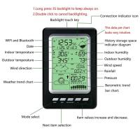 China Wifi Enabled Weather Station With Automatic Anemometer And Wireless Rainfall Sensor for sale