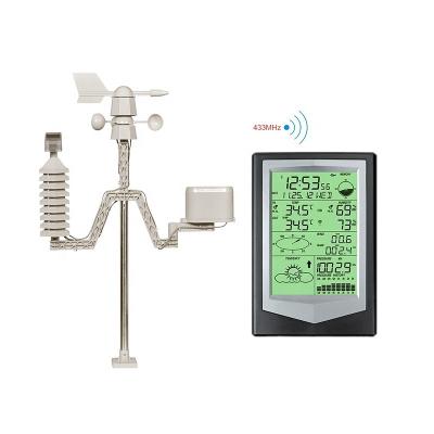 Cina Stazione meteorologica wireless WIFI professionale con sensore solare di pioggia e velocità del vento in vendita