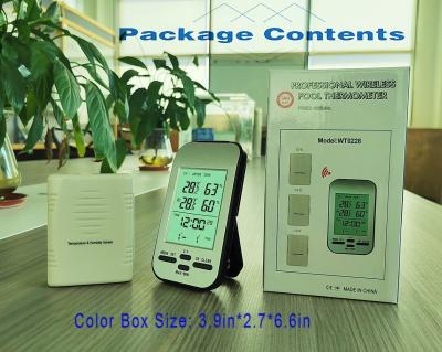 China Indoor Outdoor Thermometer Hygrometer Digital Weather Station With Wireless Wall Clock for sale