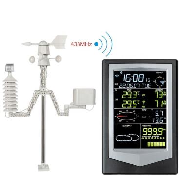 Cina Display LCD a colori ad alta precisione Stazione meteorologica con energia solare wireless in vendita