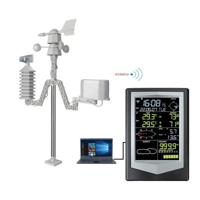 Cina Display LCD a colori ad alta precisione Stazione meteorologica con energia solare wireless in vendita