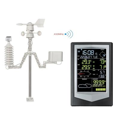 Cina OEM Sensore della temperatura e dell'umidità all'aperto, schermo a colori, stazione meteorologica con velocità del vento in vendita