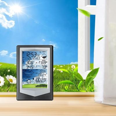 China Estación meteorológica inalámbrica al aire libre con pantalla a color y pronóstico de temperatura for sale