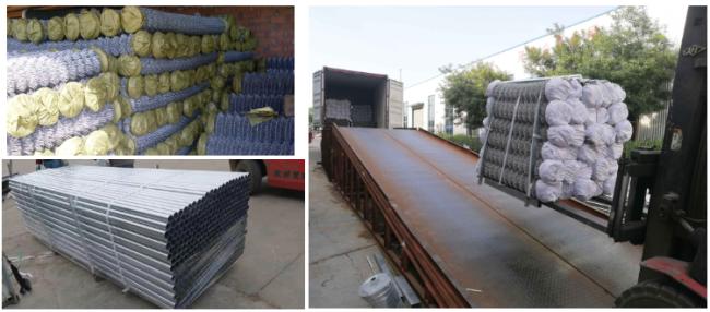 Square Satin Weave lron Playground Mesh FencingGalvanized PVC Coated Chain Link Fence