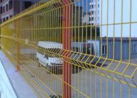 China Galvanized V Mesh Security Fencing 55x200mm Panel with Rectangle Post for sale