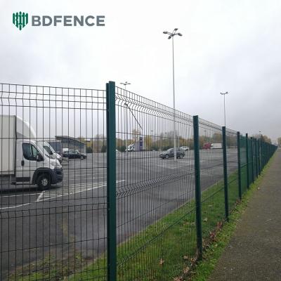 China Pvc Coated 3d Welded Wire Mesh Fence Panel V Bending Curved Garden for sale