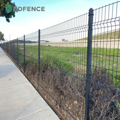 China Pvc Coated 3d Welded Wire Mesh Fence Panel V Bending Curved Garden for sale