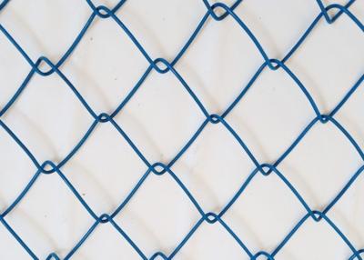 China Woven Blue Color 60x60mm Pvc Diamond Mesh Fencing for sale