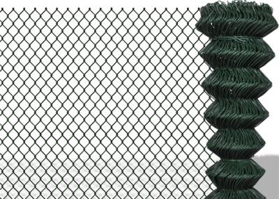 China Ral 6005 Green Plastic Coated Diamond Mesh Fencing 50*50mm 6feet Height for sale