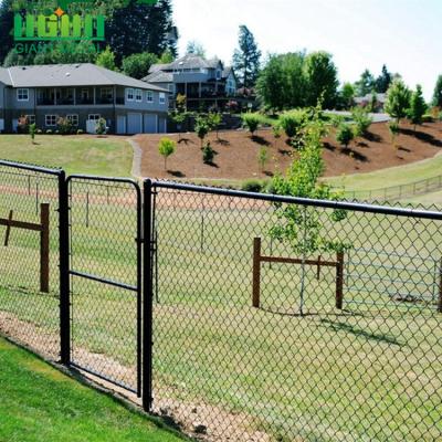 China 30m Length PVC Coated Chain Link Garden Fence With Round Post for sale