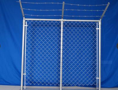 China High Security 18Ga - 13Ga 5 Foot Chain Link Fencing With Barbed Wire Antiwear for sale